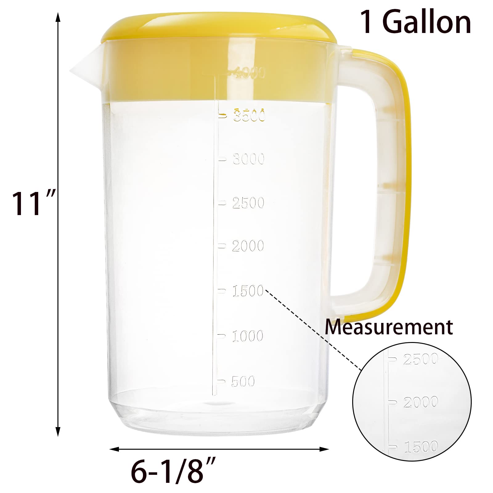 Snapklik.com : Jucoan 2 Pack 1 Gallon Plastic Water Pitcher