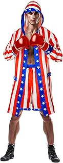 Men`s Adult Boxing costume Halloween Boxing Robe Set - B0D9VK78HJ ...