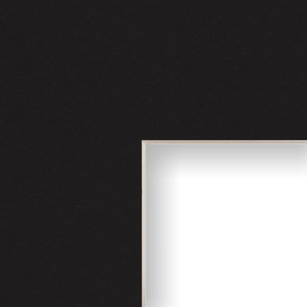 Amazon.com - 24x36 Mat for Picture Frame Black with Cream Core and ...