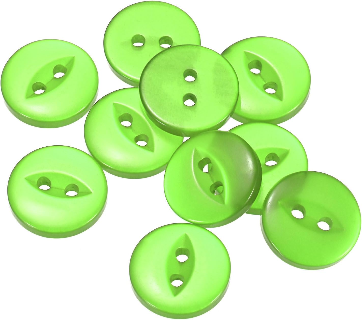 Amazon.com: HARFINGTON 10pcs 24L Green Round Sewing Buttons 15mm 5/8 ...