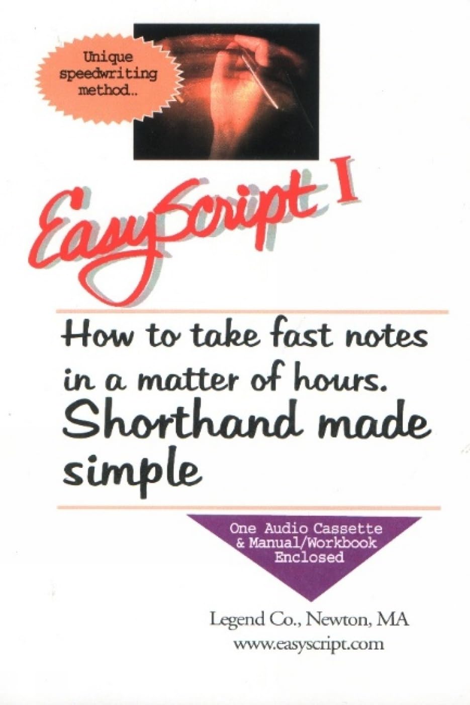 EasyScript I Speed Writing Made Simple (book & 1audio CD): Amazon.co.uk ...