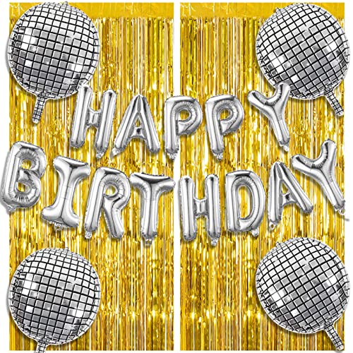 Snapklik.com : Birthday Party Decorations Silver Happy Birthday Banner ...