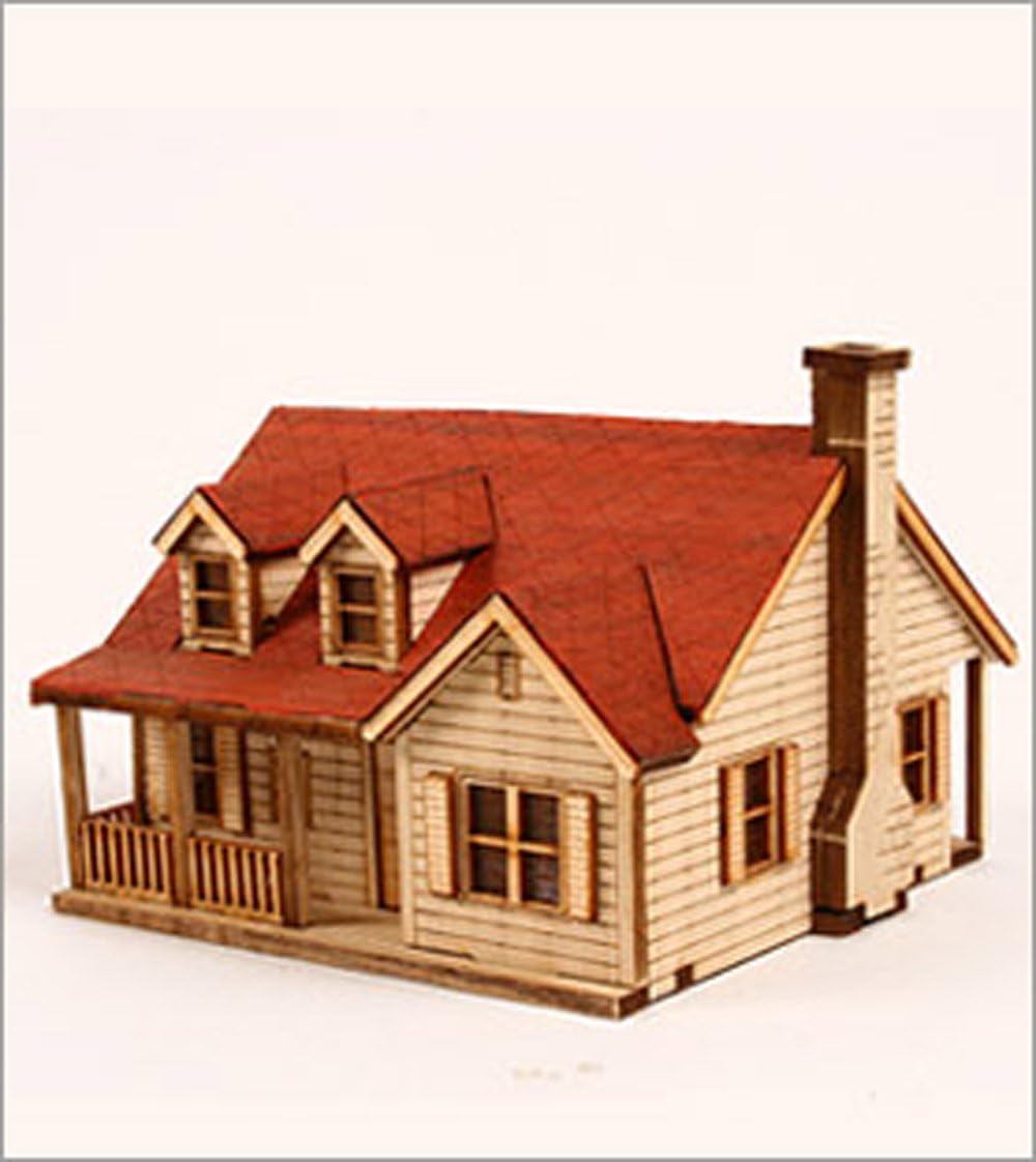 Amazon.com: DESKTOP Wooden Model Kit Western House 2 by Young Modeler ...