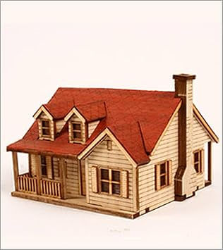 Amazon.com: DESKTOP Wooden Model Kit Western House 2 by Young Modeler ...