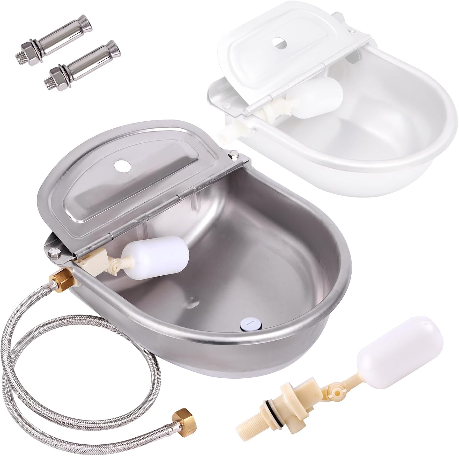 NAOEDEAH 4.5L Extra Large Automatic Waterer Bowl Livestock Water Trough ...