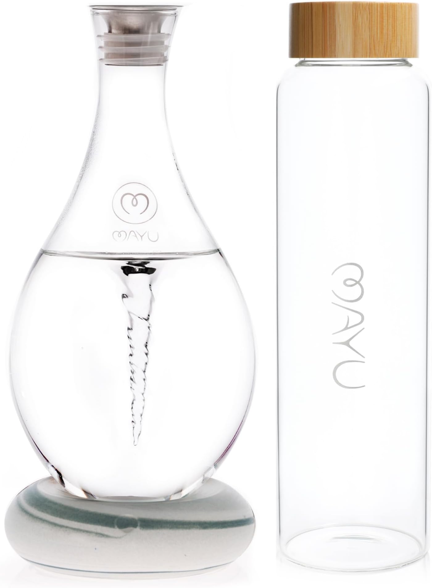 Amazon.com: Mayu Swirl Structured Water Pitcher + 1.5 L | 50 Oz Premium ...