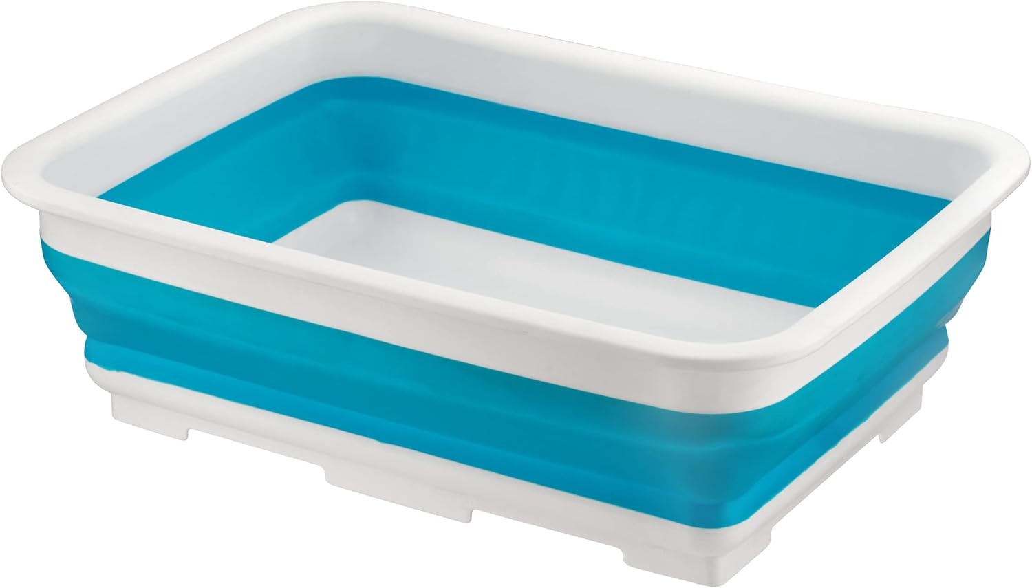 DASHMESH Rectangular Collapsible Washing Up Bowl, 10 Litre Foldable Washing Basin, Compact ...