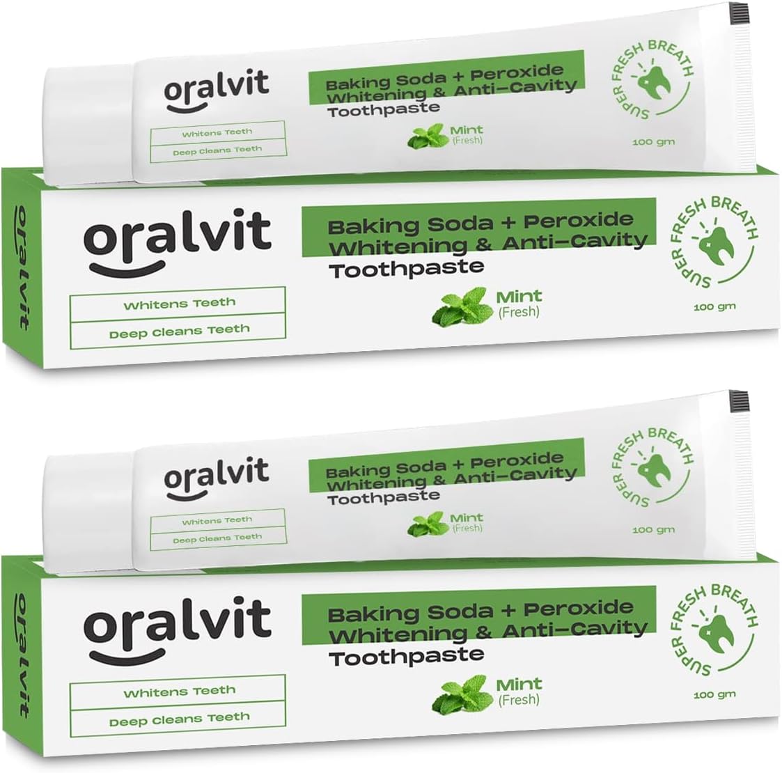 Amazon.com: Oralvit Baking Soda and Peroxide Toothpaste for Whitening ...