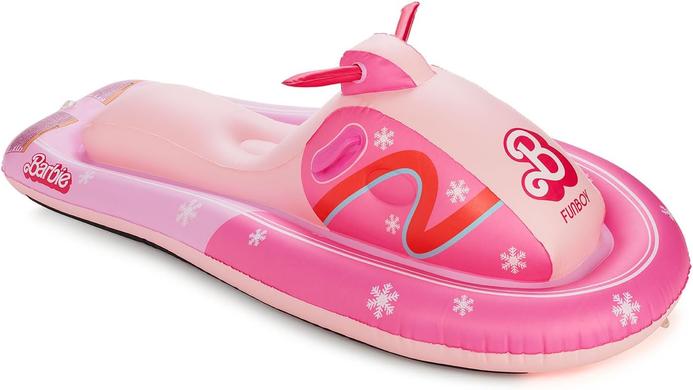 Amazon.com : Barbie The Movie x FUNBOY Snowmobile Snow Sled : Sports ...