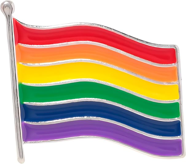 Amazon.com: LGBTQ+ Rainbow Flag Pin – Gay Pride Flag Pin for Pride ...