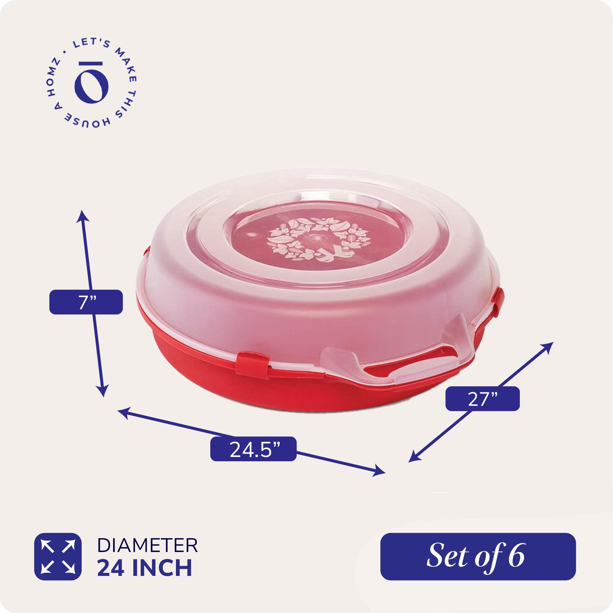 Snapklik.com : HOMZ 6-Pack Seasonal Holiday, Decorative Wreath Storage ...