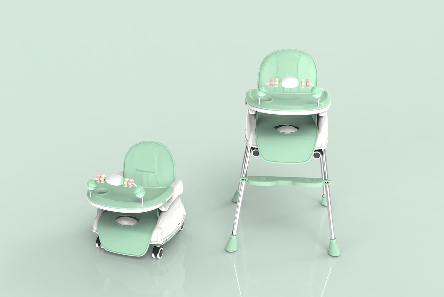 4 in 1 Portable Baby High Chair with Carrying Bag and Removable Tray ...