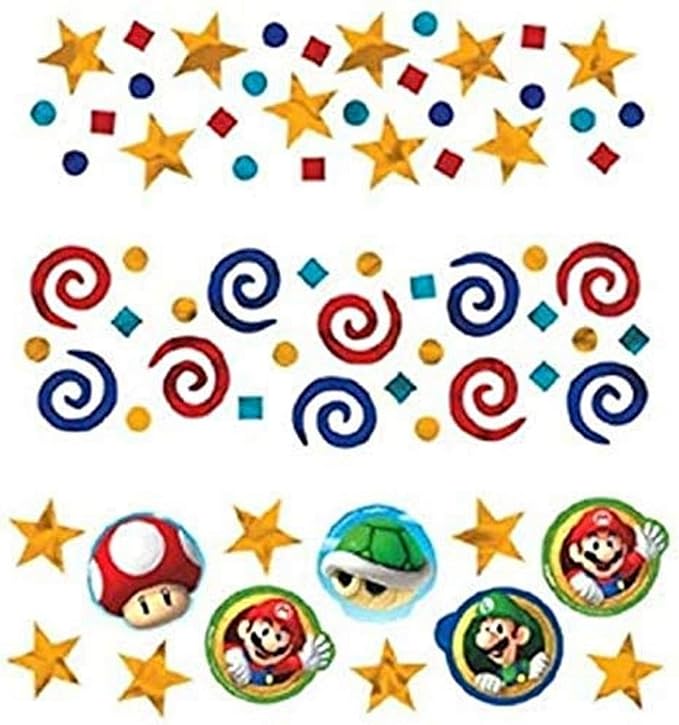 Amazon.com: Amscan Super Mario Brothers™ Value Confetti, Party Favor, 1 ...