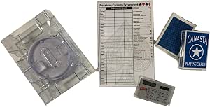 American Canasta Set 2 Blue Decks of Cards, Score Sheet, Revolving Card ...