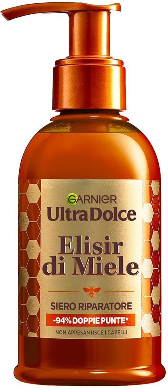 Garnier Ultra Dolce Siero Riparatore, Per Capelli Danneggiati, Doppie Punte Ridotte del 94% ...