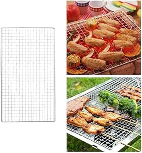Amazon.com: Stainless Steel Square Grill Net with Foot Barbecue,BBQ ...