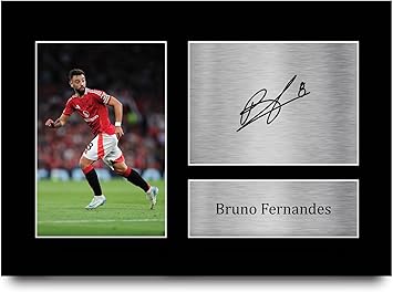 HWC Trading Bruno Fernandes Printed Signed Autograph Picture for Fans ...