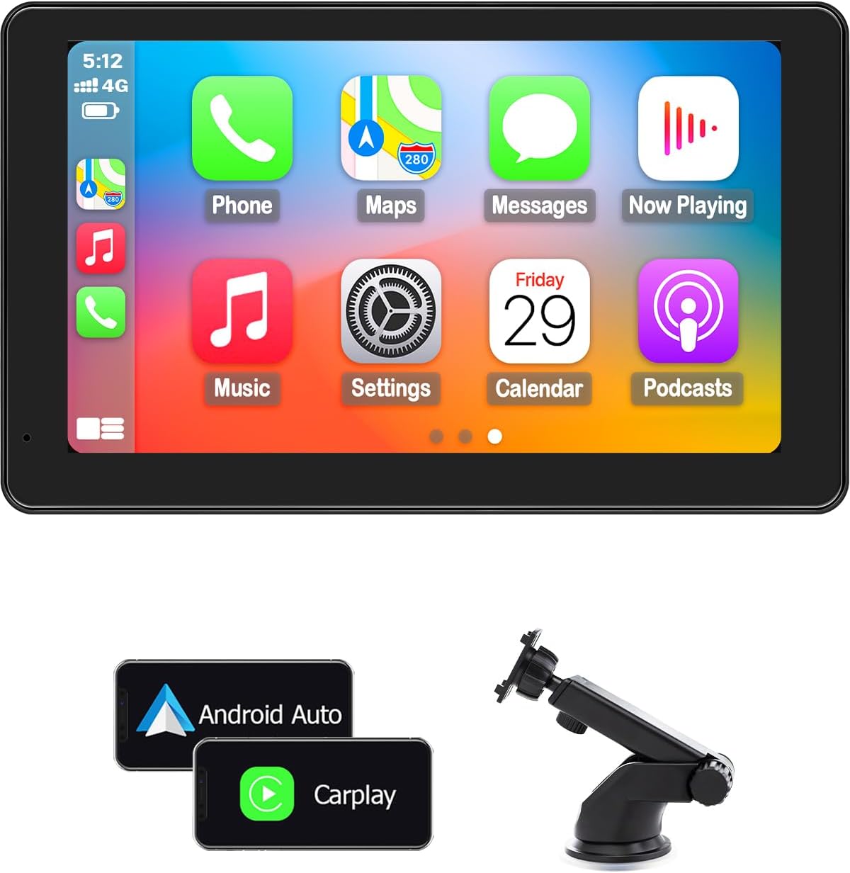 OHREX 7‘’ Wireless Car Stereo for Apple Carplay & Android Auto ...