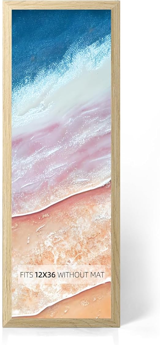 Amazon.com - TSALKCC Rustic Oak 12x36 Picture Frame for Wall Display ...