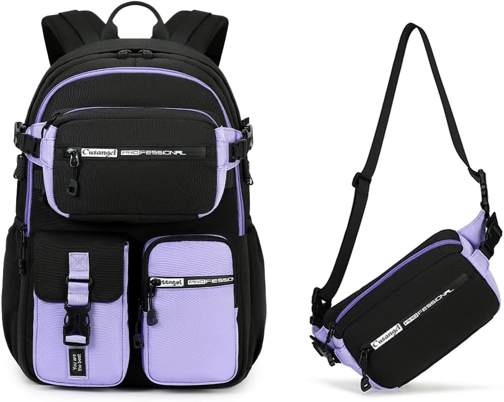 Amazon.com: Cusangel 18 inch Laptop Backpack with Crossbody, Work ...