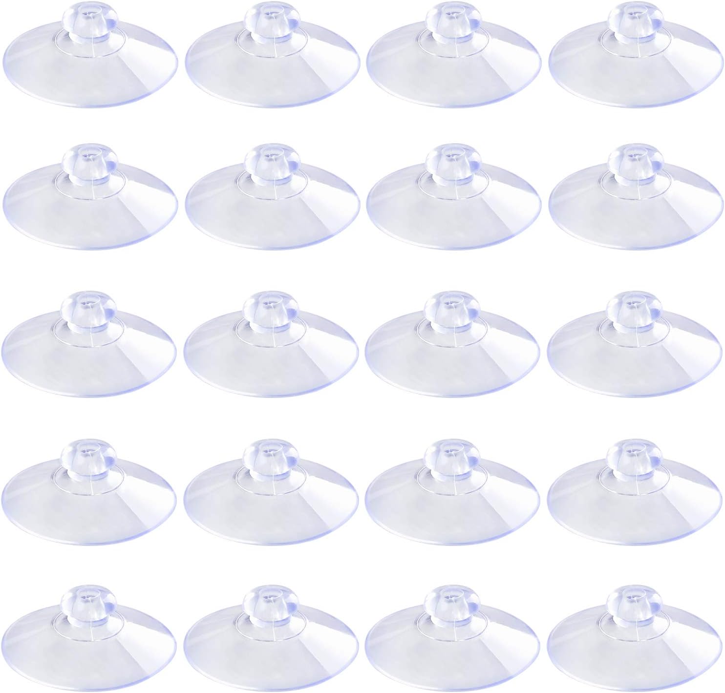 Amazon.com: Pawfly 20 Pack Clear Suction Cups 1.8 Inch PVC Plastic ...