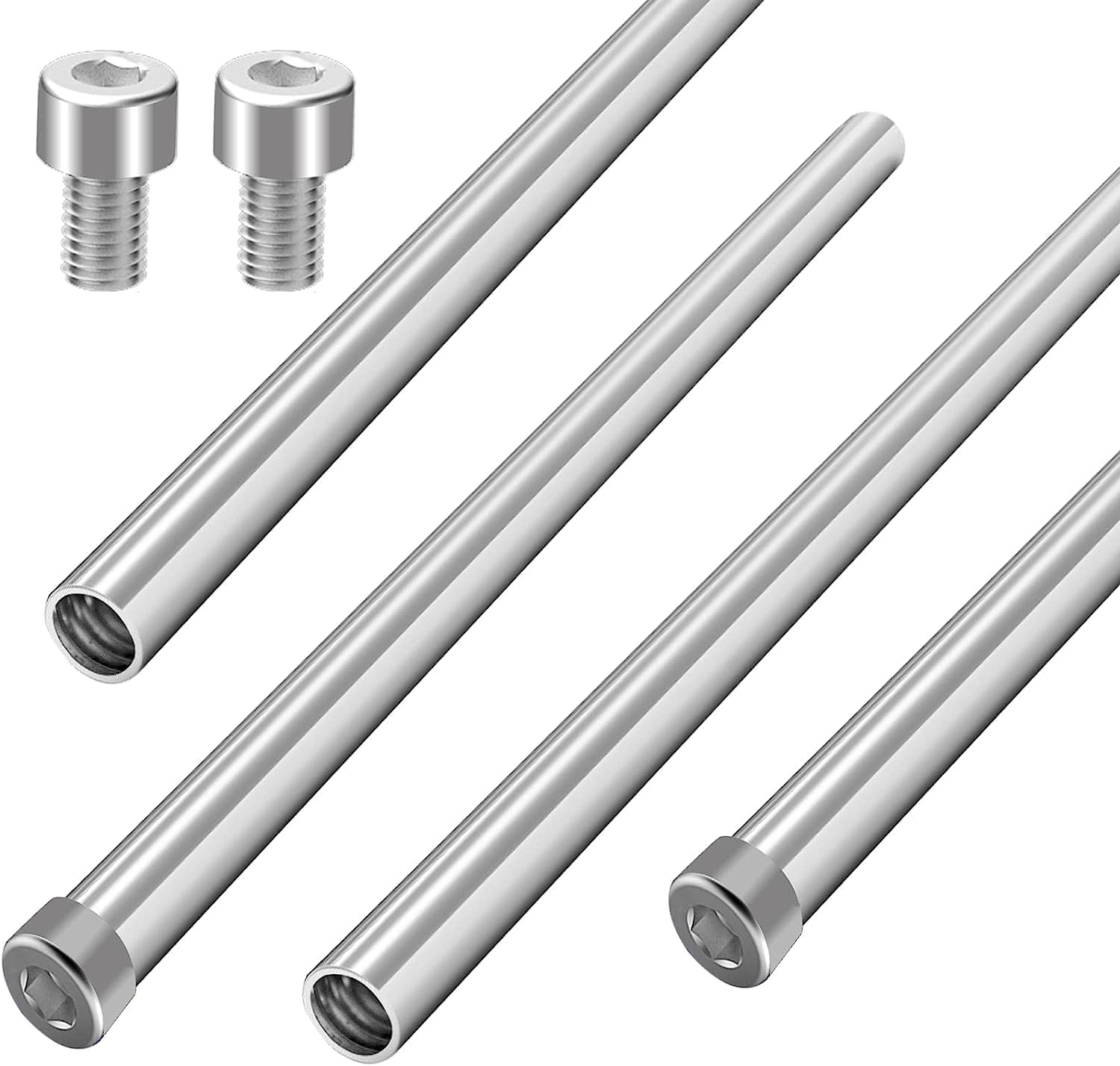 XiyaxiVici 4 PCS Hollow Threaded Stainless Steel 4 Inch Capillary Tube ...
