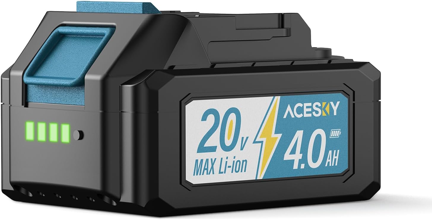 Amazon.com: AceSky 20V Battery, 4.0Ah Battery Powered, for Leaf Blower ...