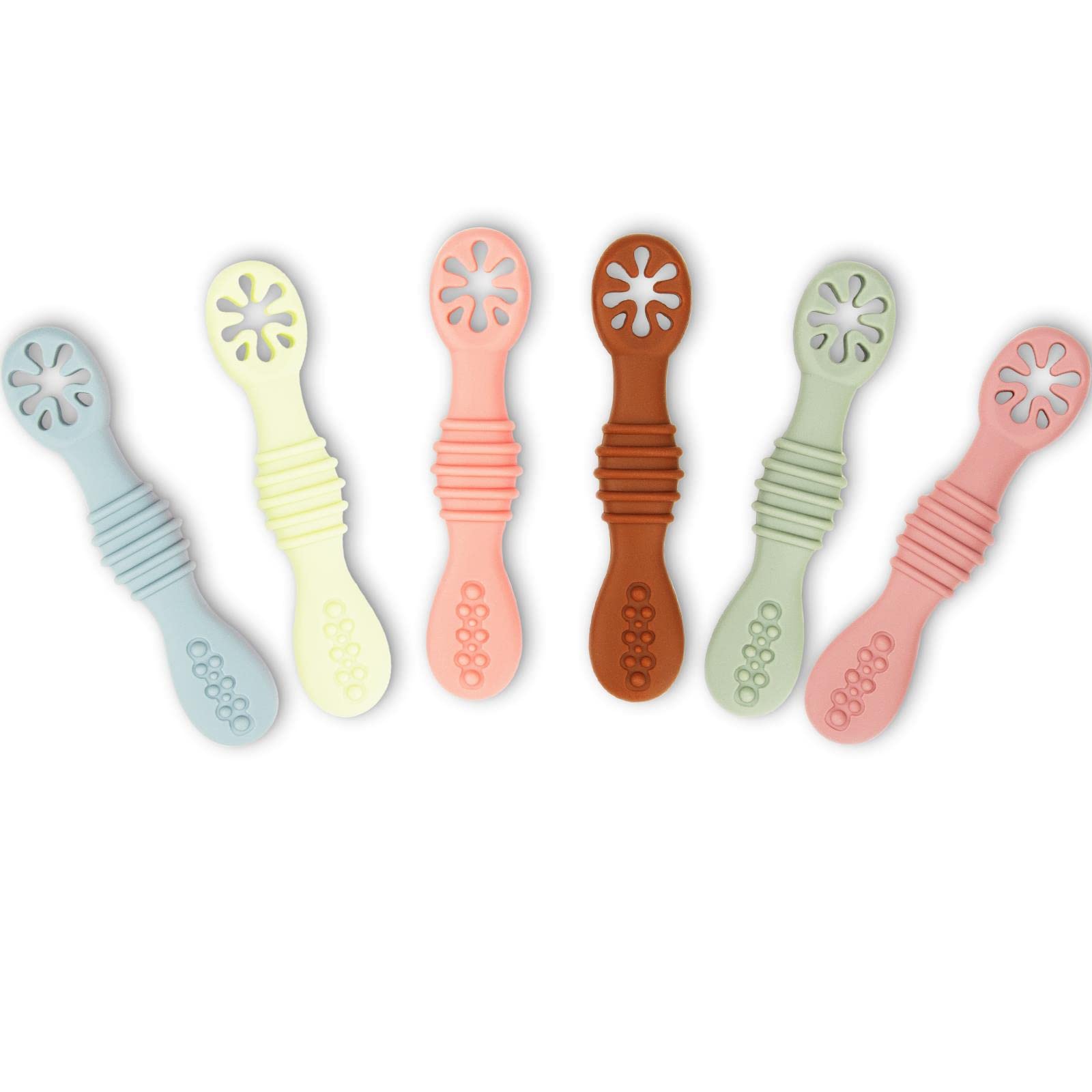 OUARTV - Cucharas para Bebé Pack de 6 Piezas, Kit de Cubiertos para ...