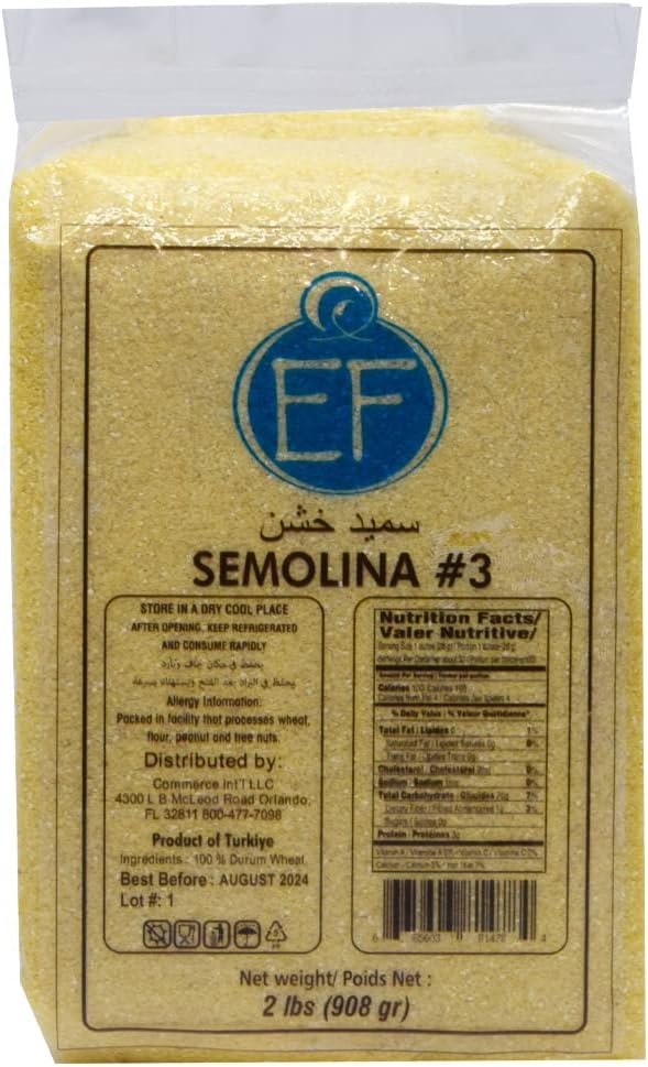 Amazon.com : Eastern Feast - Semolina #3, 2 Lbs (908g), 100% Durum ...