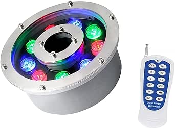 Amazon.com: RGB Color Change Fountain Light - Submersible LED Ring ...