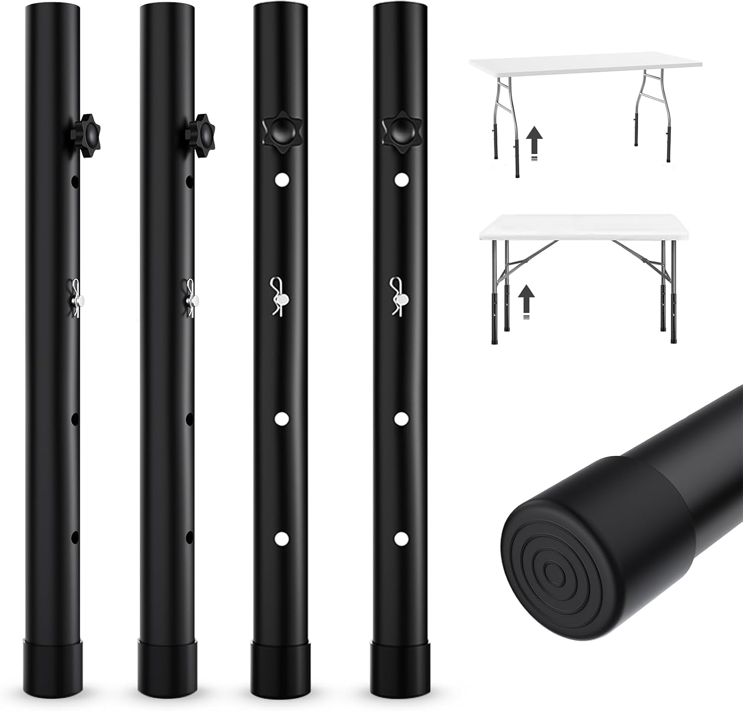 Amazon.com: YUEYIN Table Leg Extensions for Straight/Bent Folding ...