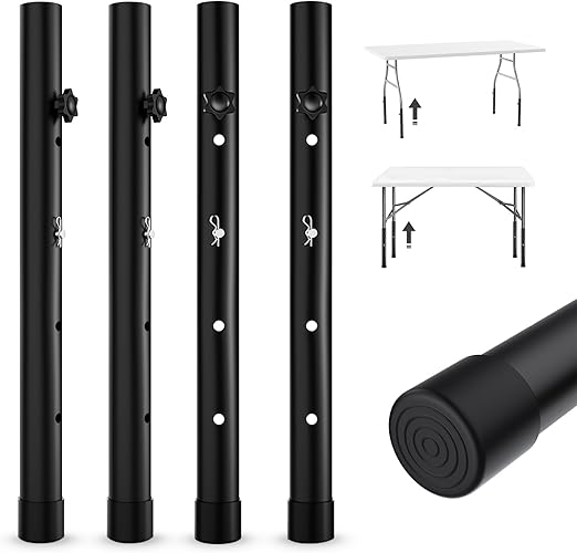 Amazon.com: YUEYIN Table Leg Extensions for Straight/Bent Folding ...