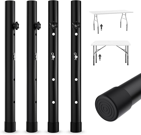 Amazon.com: YUEYIN Table Leg Extensions for Straight/Bent Folding ...
