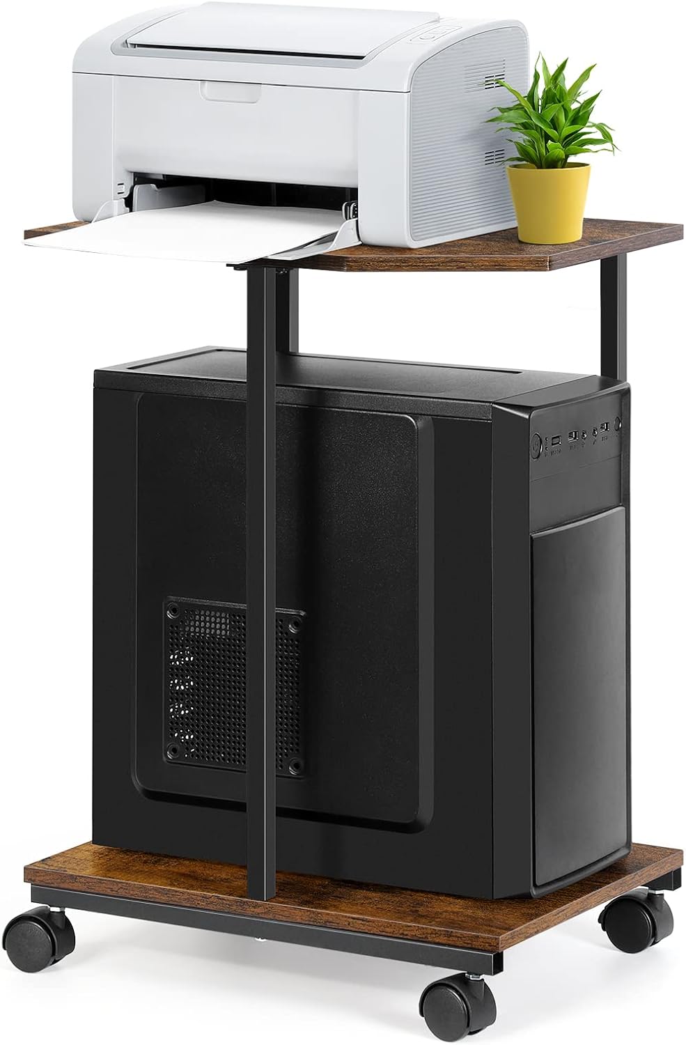Amazon.com: Computer Tower Stand C-Shape, PC Tower Stand with 2 Tier ...