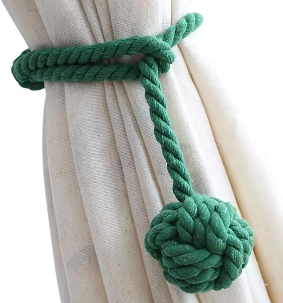 Amazon.com: Melaluxe 2 Pack Curtain Tiebacks - Heavy Duty Curtain Rope ...