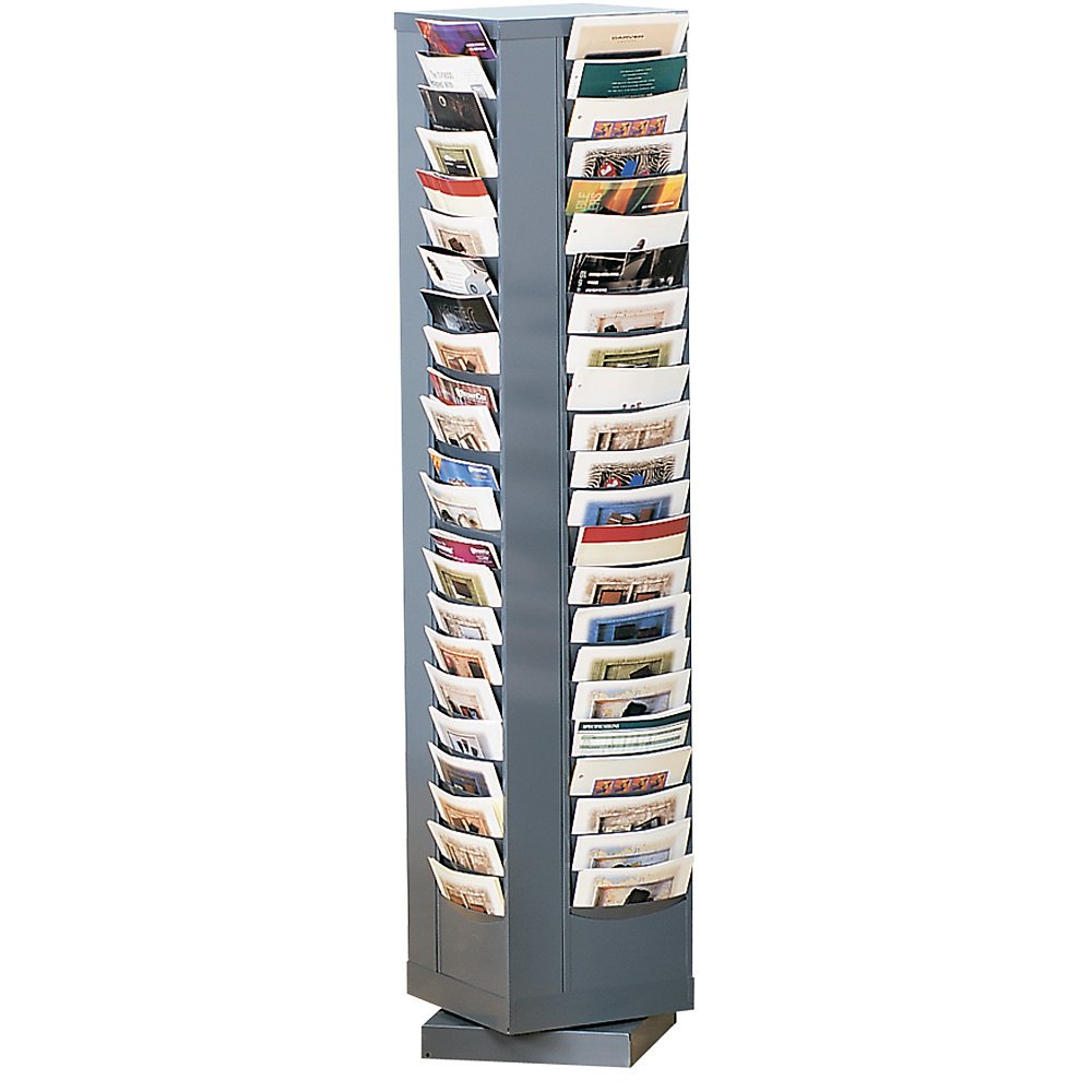 Durham Space-Saver Carousel Literature Rack - 14-1/8 X14-1/8 X66" - 92 ...