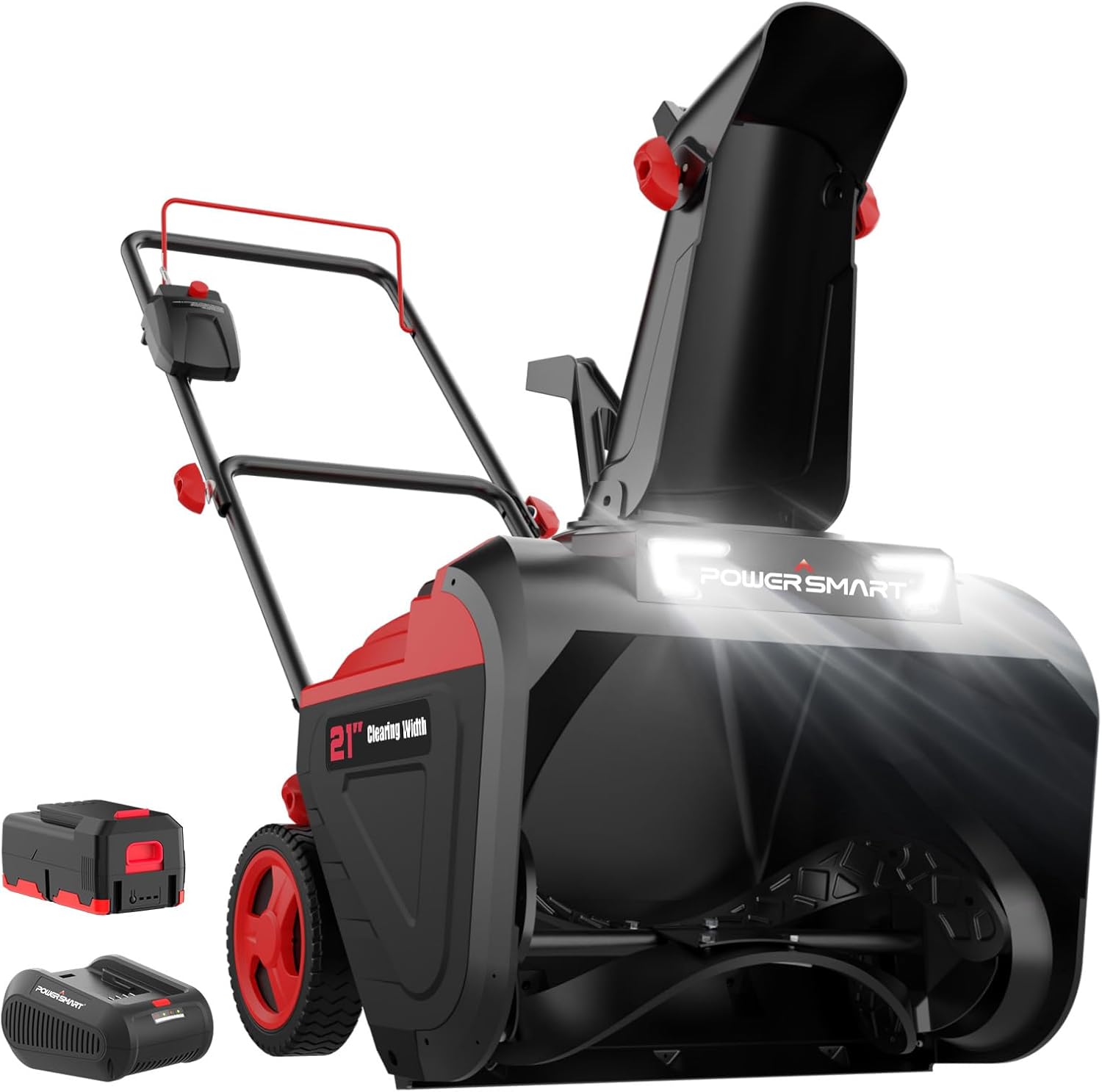 Amazon.com : PowerSmart 40V Cordless Snow Blower 21-in Snow Blower ...