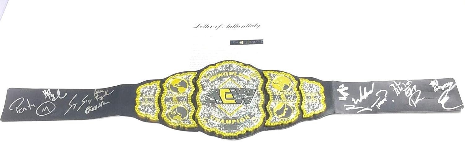 AEW Wrestling Stars signed Championship Belt PSA/DNA AEW Ring of Honor ...