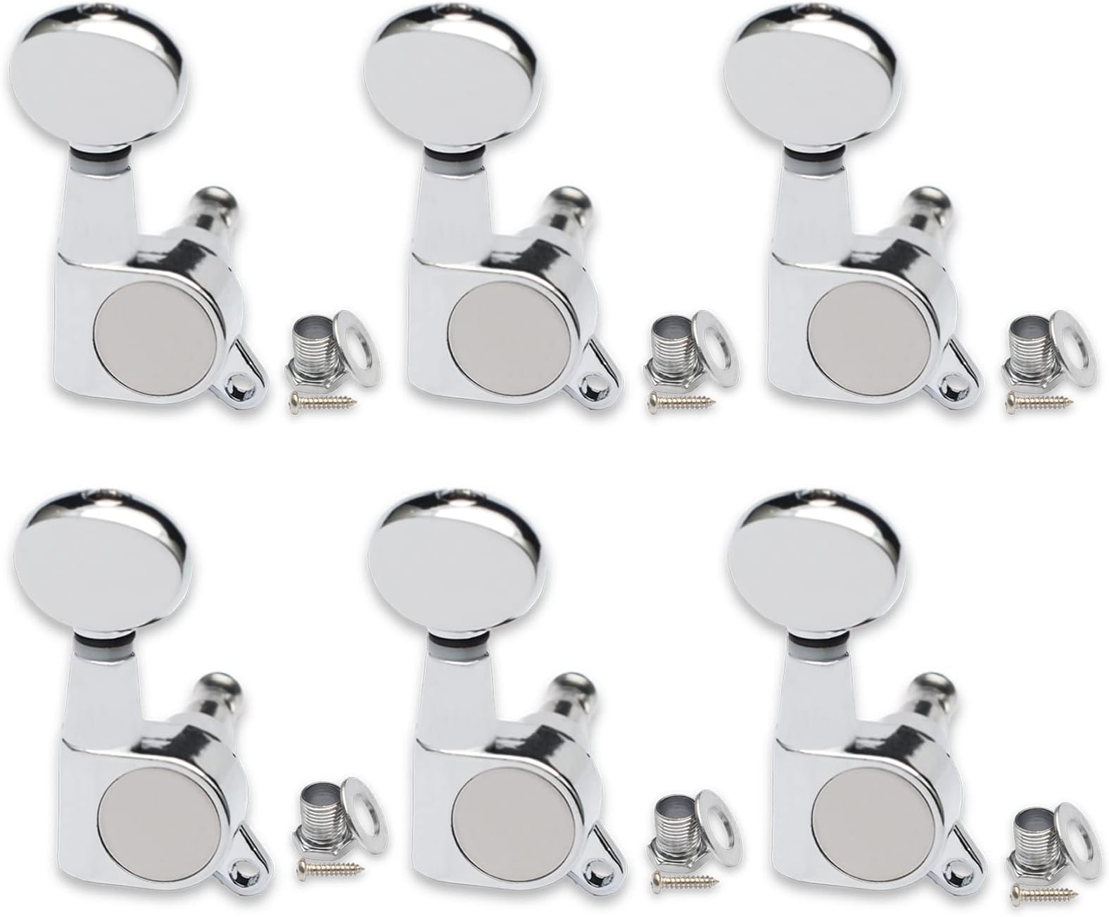 Amazon.com: SAPHUE 6 Pieces 6R Guitar tuner pegs,Small Oval Concave ...