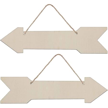Amazon.com: 20pcs Arrow Wood Signs Blank Wooden Plaque Arrow Shape ...