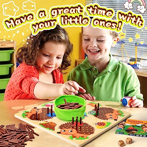 Hedgehog Counting Early Learning Toys, Wooden Montessori Toys For ...