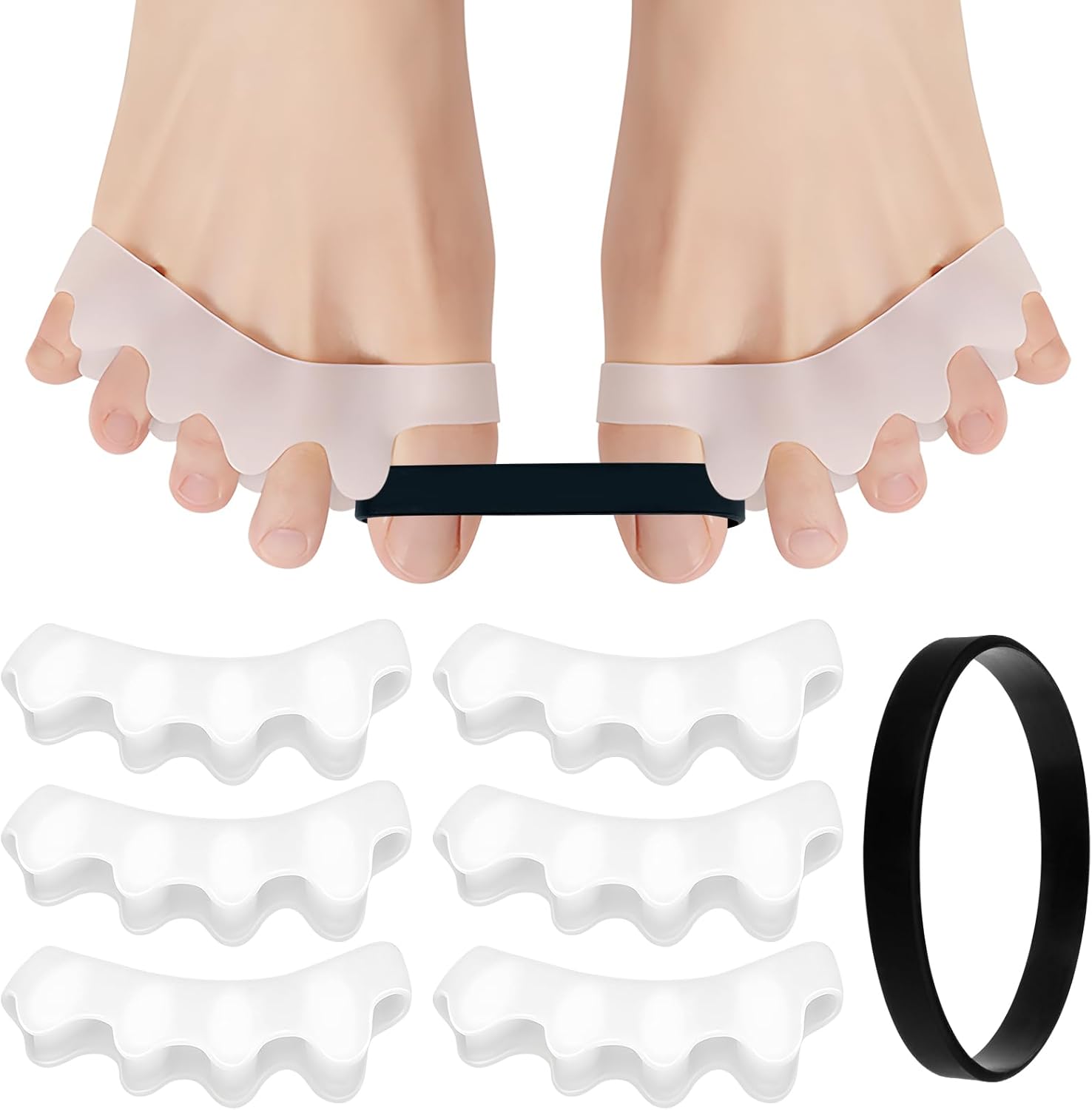 3Pairs Toe Separator, Gel Toe Separators Stretchers Spacers, Toe Spacer ...