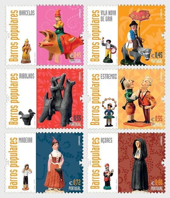 Portugal 2015 Popular Clay Figures - Set of 6 Stamps : Amazon.in: Toys ...