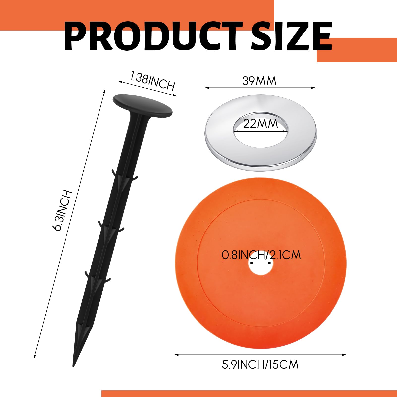 Snapklik.com : 3 Set Low Profile Property Line Markers, Survey Markers ...