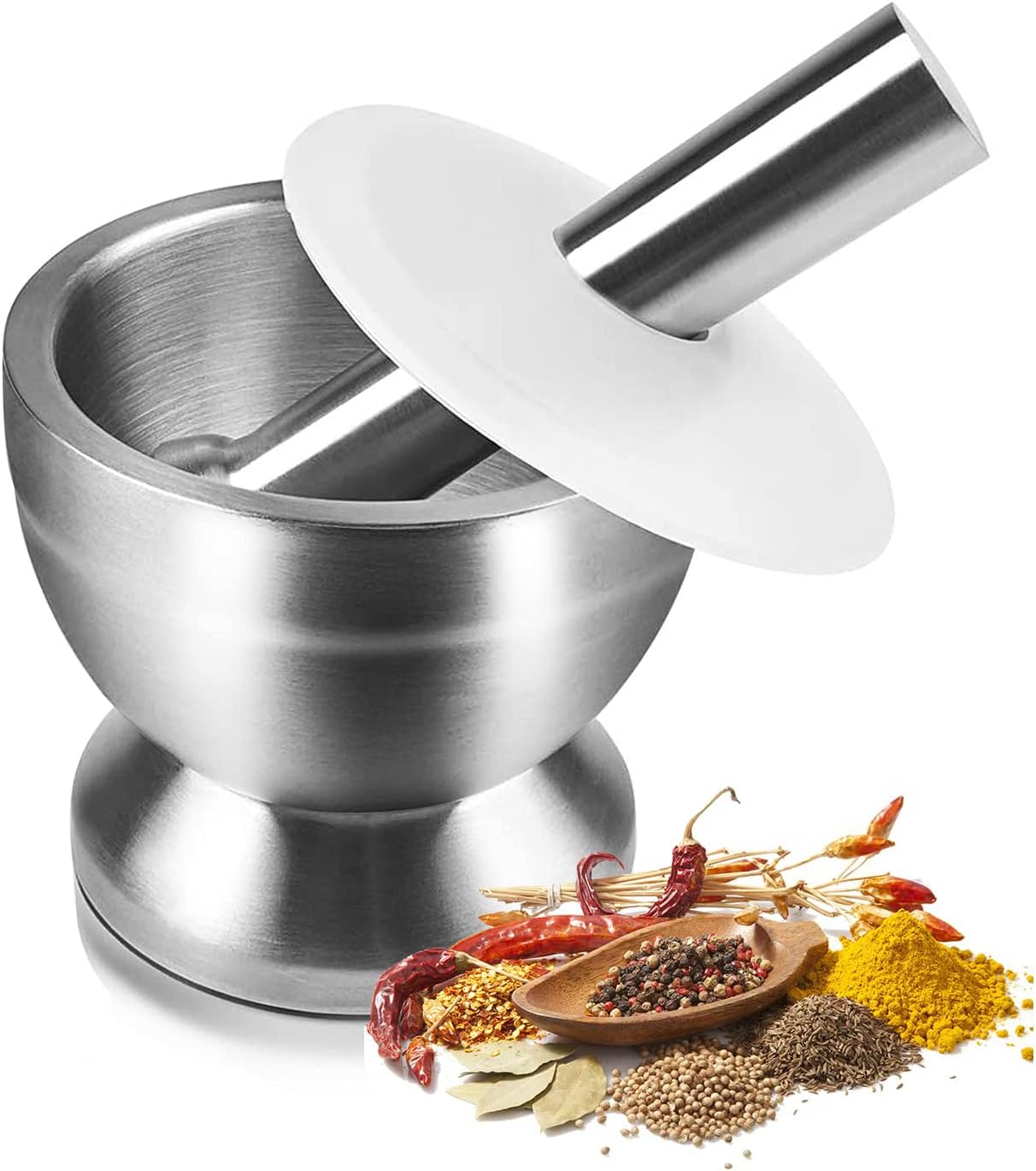 Pill Crusher - 304 Food Grade Stainless Steel Mortar and Pestle ...