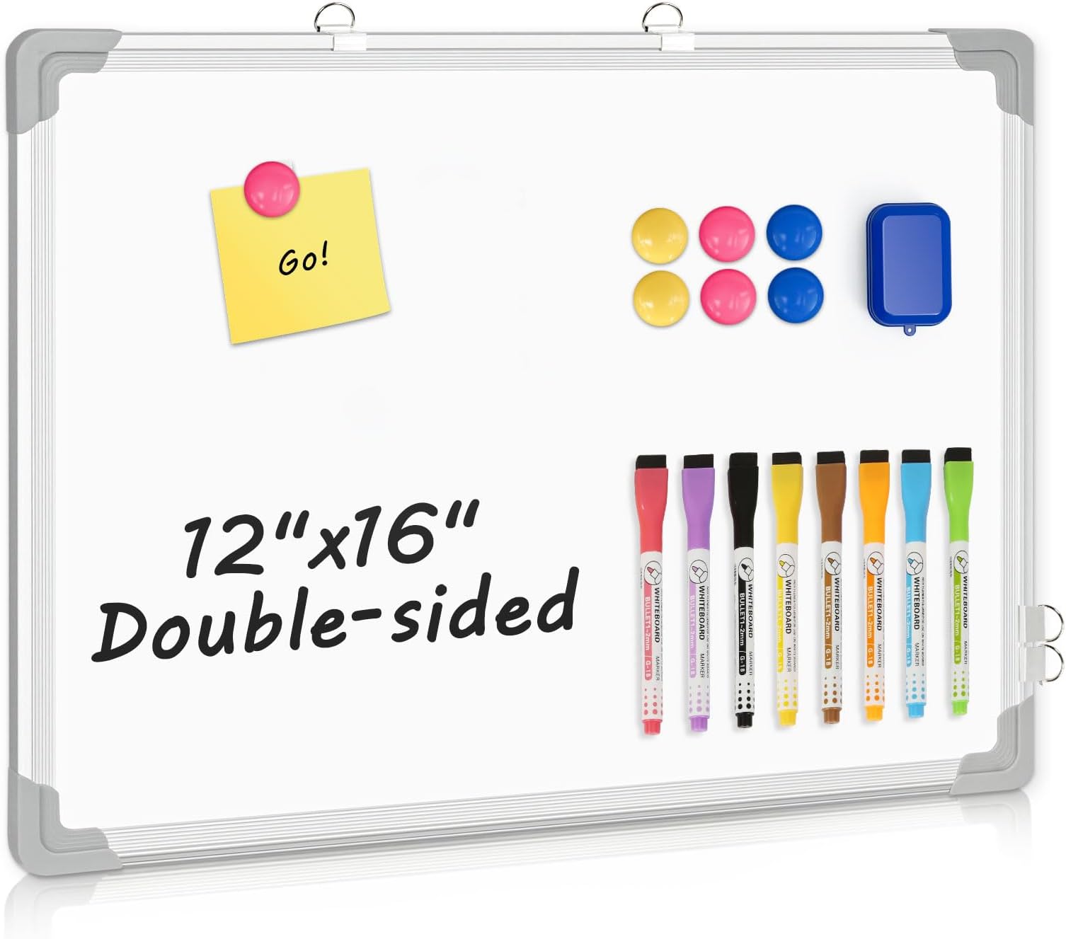 AMUSIGHT Magnetic White Board, Dry Erase Board for Wall, Double-Sided ...