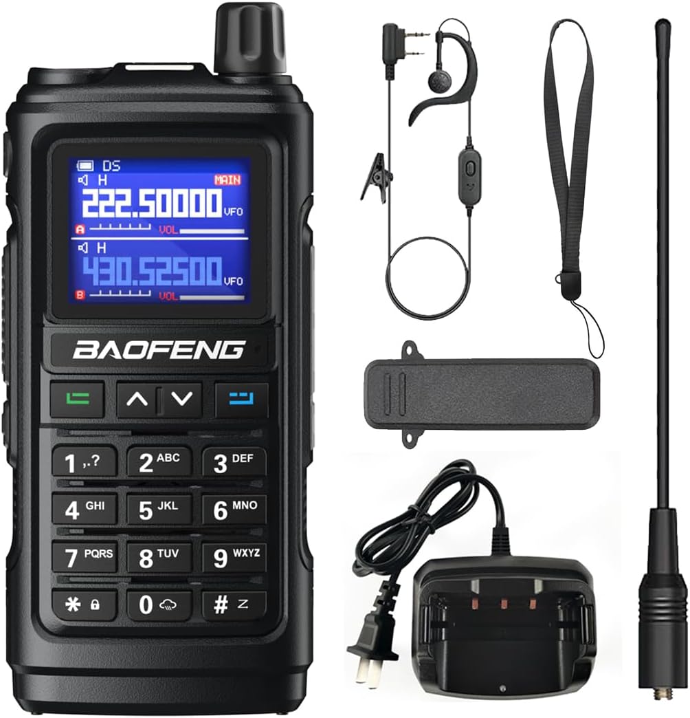 Amazon.com: BAOFENG 17M Ham Radio Long Range Two Way Radio Dual Band ...