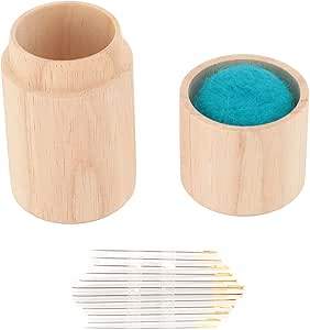 Amazon.com: Wooden Sewing Needle Holder, Large Capacity Portable Pin ...