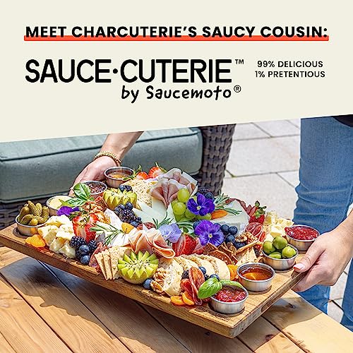 Snapklik.com : SAUCECUTERIEDouble Sided Charcuterie & Sauce Serving ...