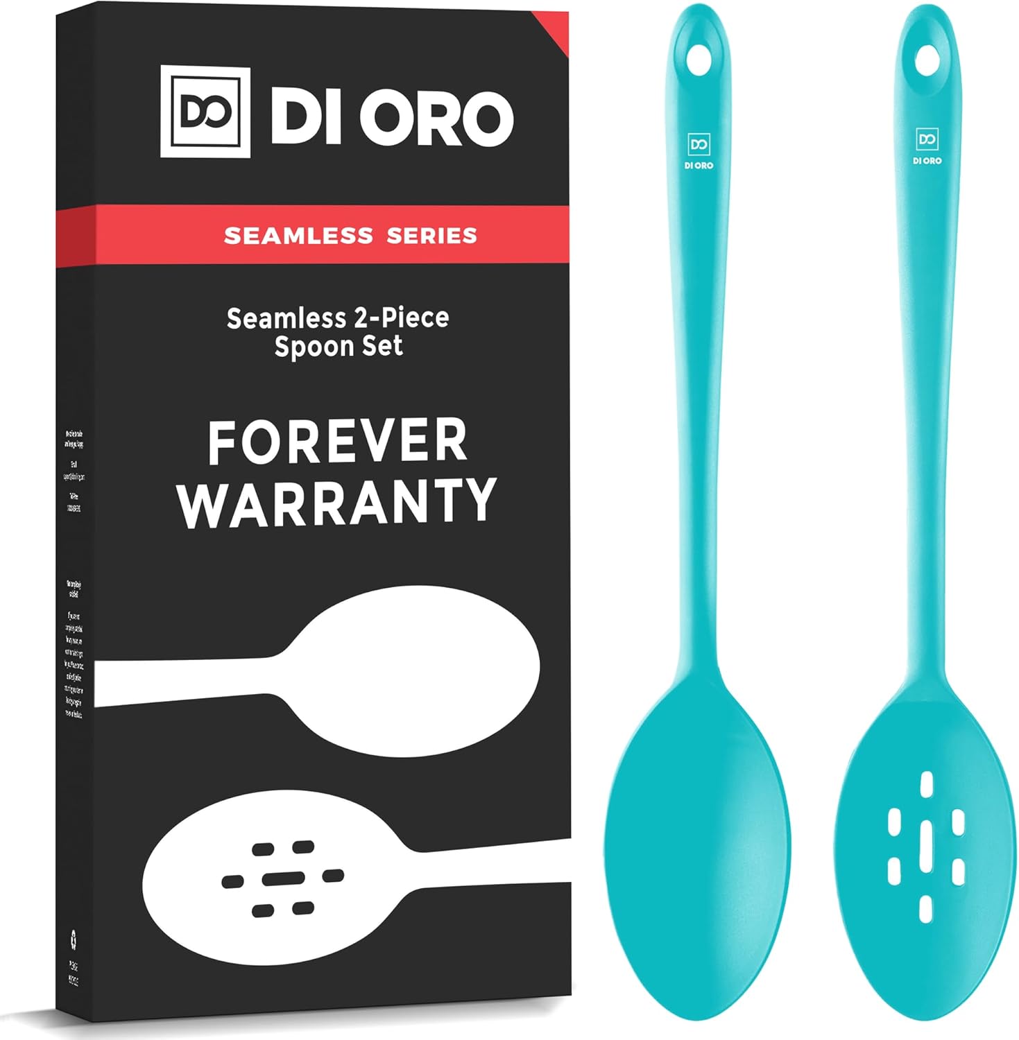 Amazon.com: DI ORO Silicone Cooking Spoons - Large Mixing, Serving & Stirring - 600F Heat ...